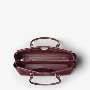 Fendi Peekaboo Tote Small Dark Red Leather Bag